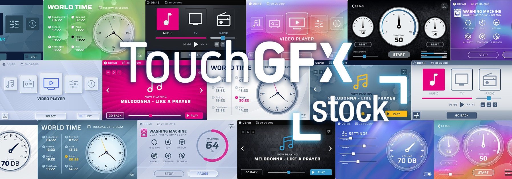 TouchGFX 4.21: TouchGFX Stock, the largest library of graphical