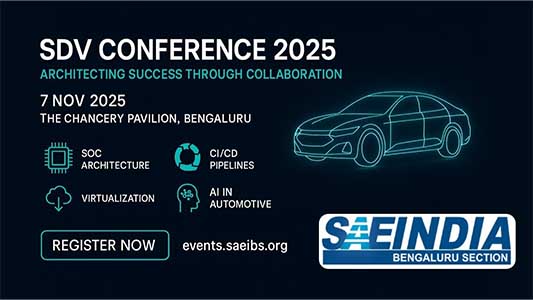 SAE India Bengaluru Section to Host 3rd SDV Conference 2025